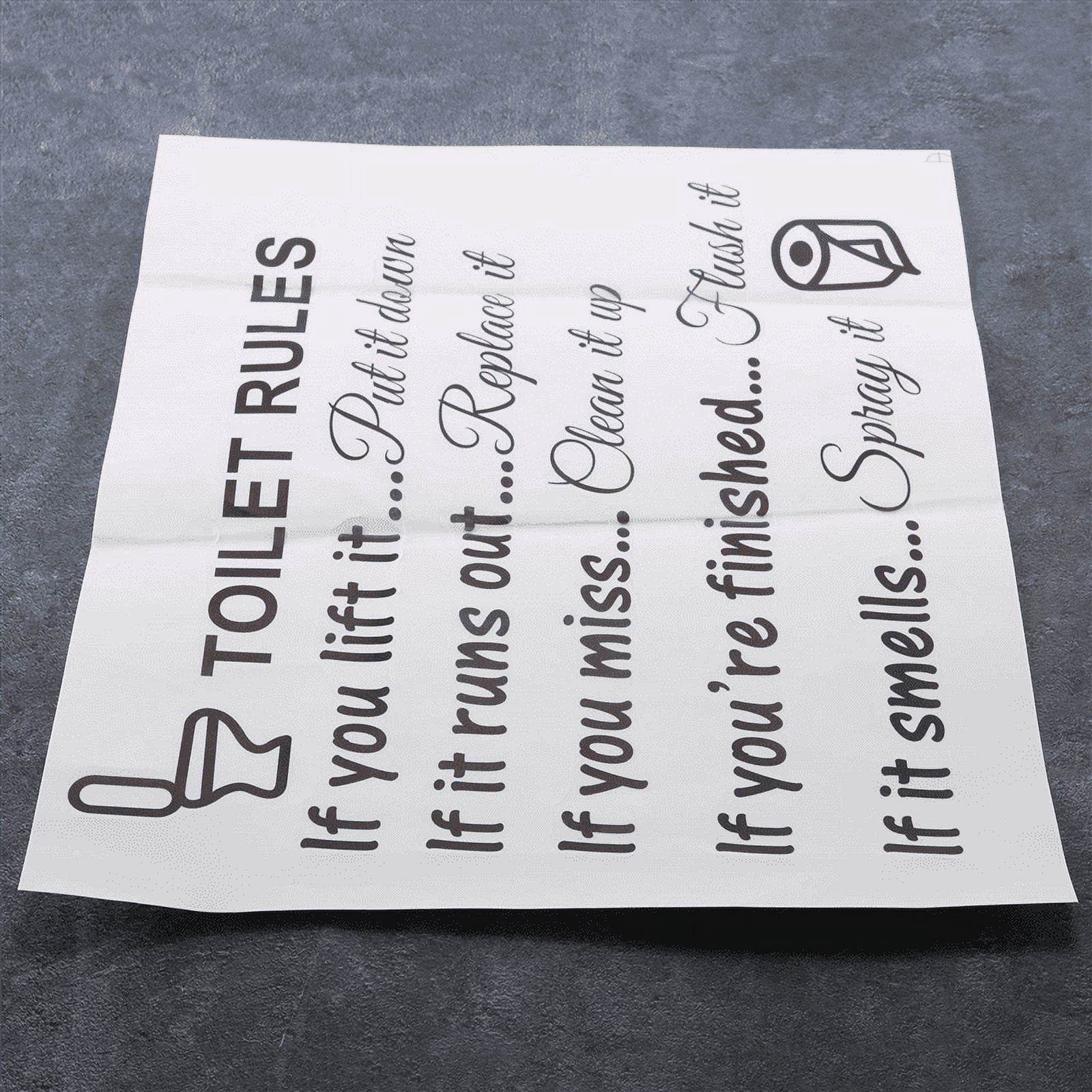 Toilet Rules Bathroom Removable Wall Sticker Vinyl Art Decals DIY Home ...