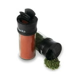 Olde Thompson Spice Rack Set 17 Piece Two-Tier Black Carousel with 16 ...