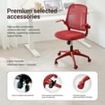 Ergonomic Flip Up Armrest Office Chair Aluminum Alloy Lumbar Support ...