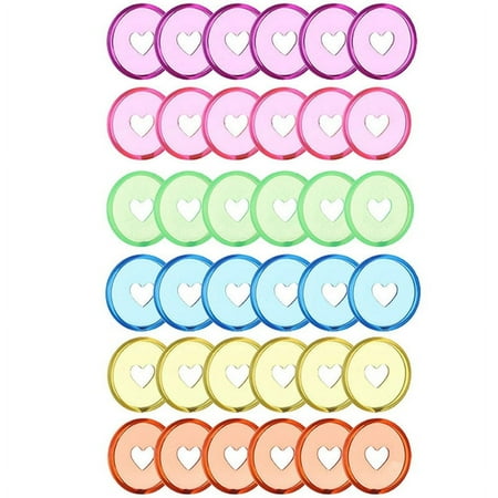 Symkmb 60 Pcs 24mm Plastic Discs, Discbound Expansion Discs, Heart ...