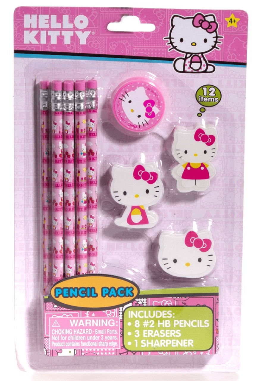 Hello Kitty Pencils And Erasers