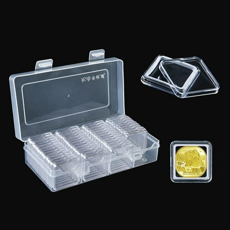 56 Pieces Coin Capsules 4 Sizes (20/25/27/30mm) Storage Container Coin ...