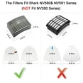 Shark Lift-Away DLX NV580, NV581, NV581Q, NV586 Parts, 1 HEPA + 2 Foam ...