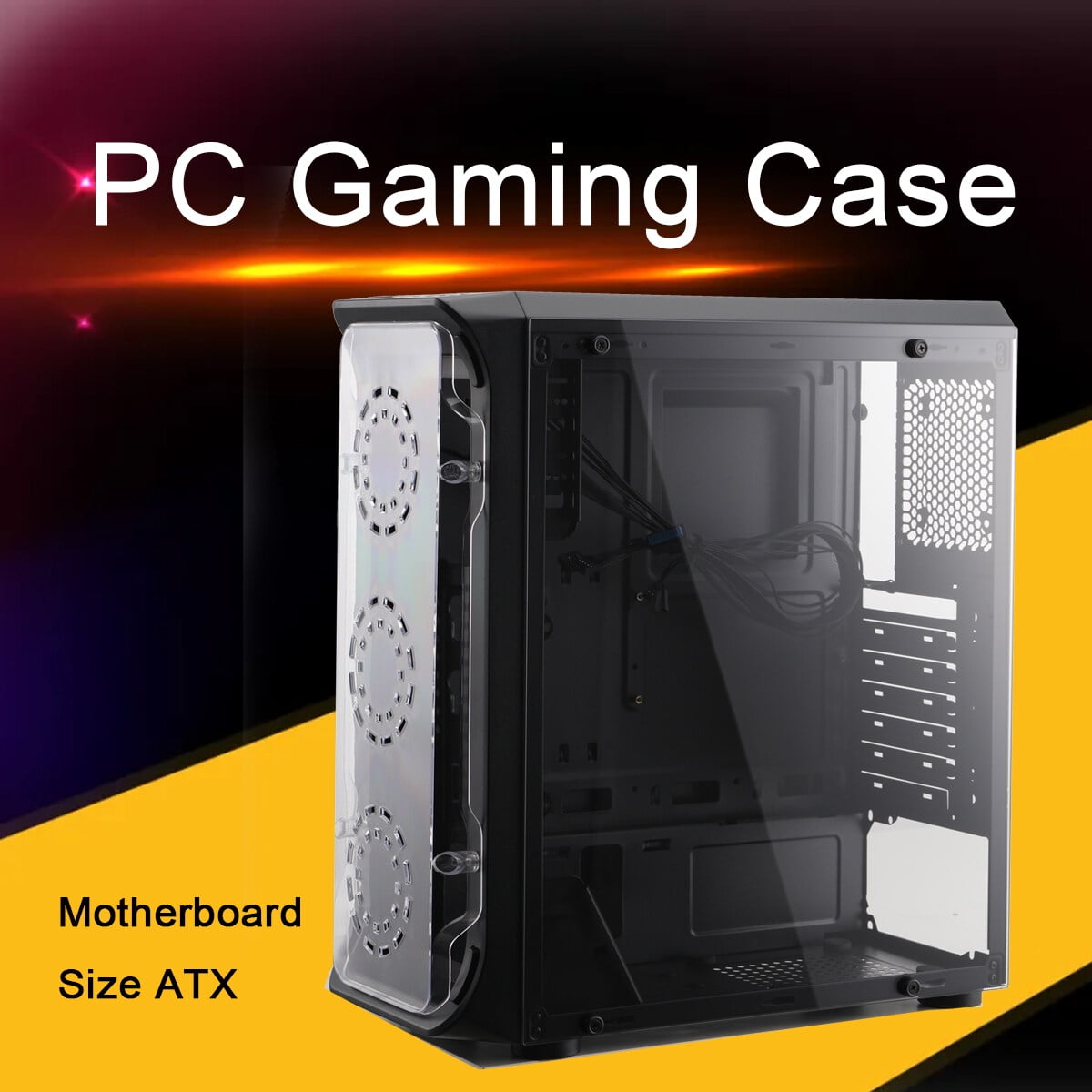 ECUTEE PC Black PC Computer Game Case ATX Mid Tower PC Computer Case ...