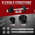 Yes4All Adjustable Dumbbell Set, 40 lbs, Solid Cast Iron, Spinlock ...