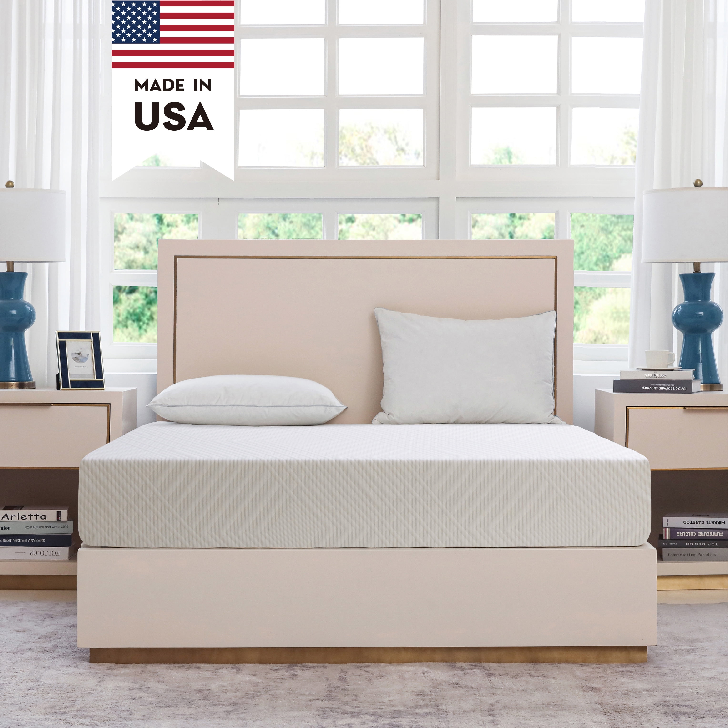 MLILY Ego White 10 inch Memory Foam, King Size Mattress in a Box ...