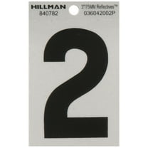 Hillman 840836 3" Black and Silver Reflective Poly-Film Adhesive Letter ...