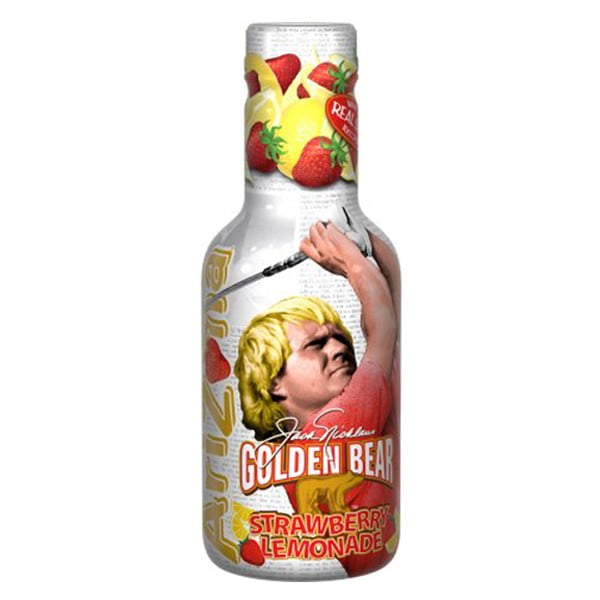 AriZona Iced Tea Golden Bear Strawberry Lemonade - Made with Real Sugar ...