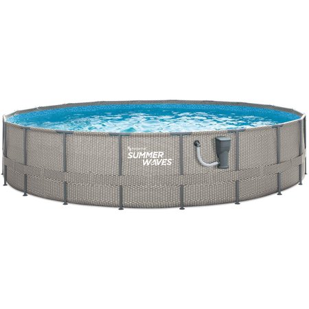 IYEFENG Active Metal Frame 20 Foot x 48 Inch Round Above Ground Wicker ...