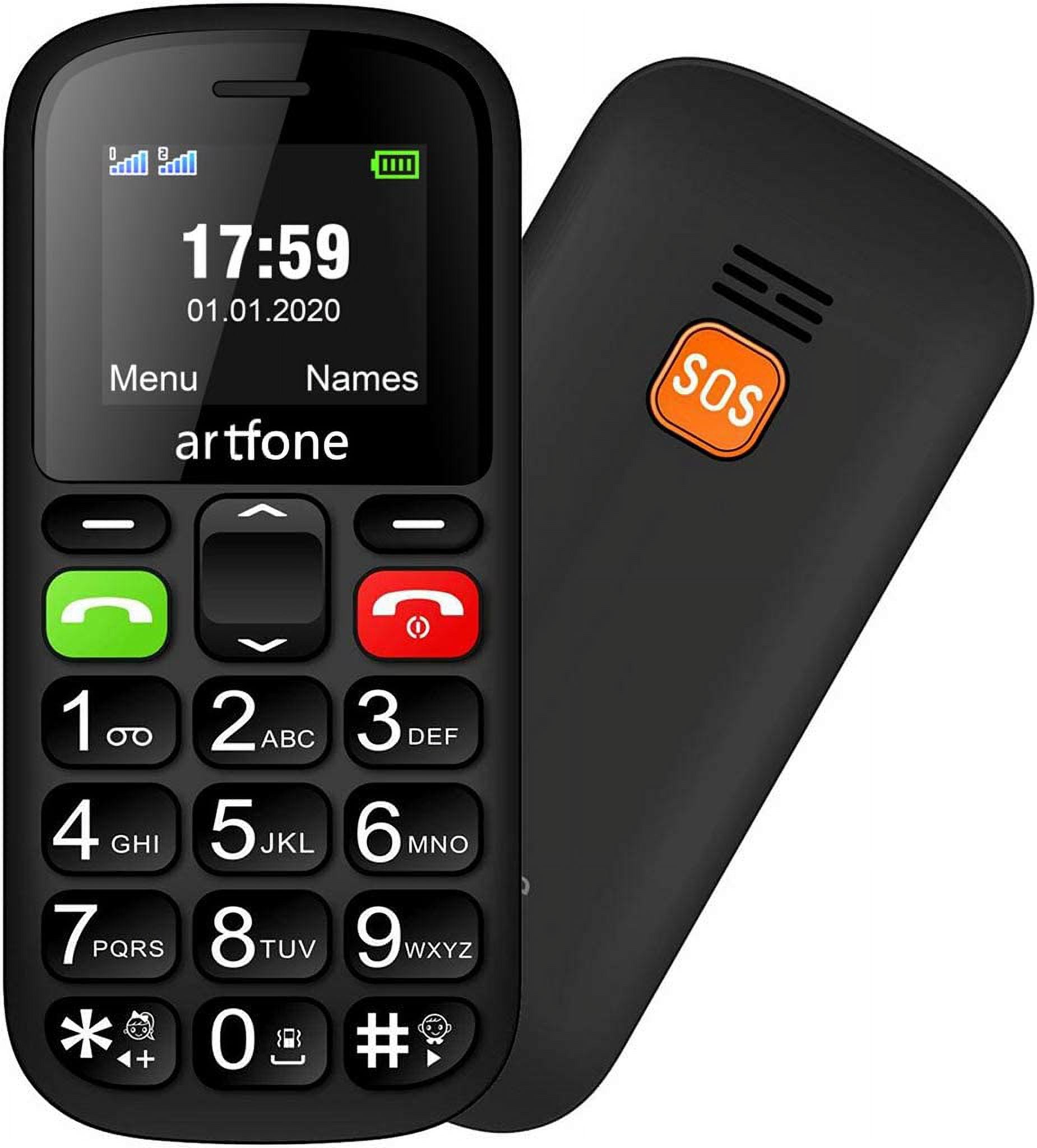 Artfone CS181 GSM Teléfono Móvil para Personas Mayores Libre con Teclas ...