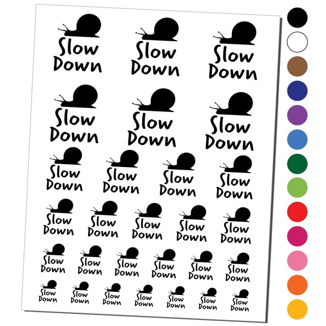 Slow Down with Snail Teacher Motivation Water Resistant Temporary ...