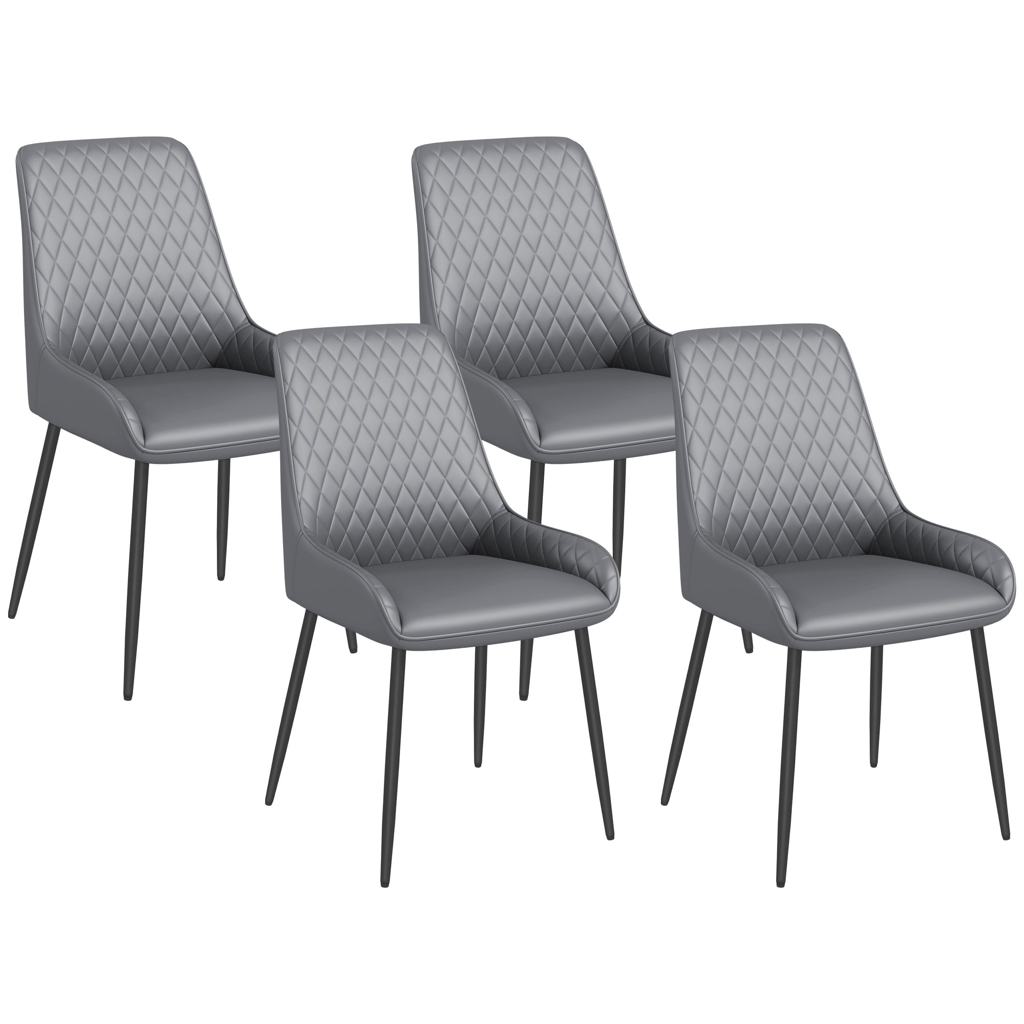 Click here for Homcom Dining Chairs Set Of 4  Pu Leather Kitchen... prices