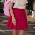ASEIDFNSA Girls Summer Pleated Skort with Elastic Waist and Soft School ...
