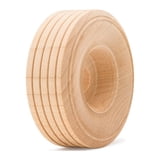 Mini Wood Wheels Treaded Style, 1-1/2 Inch Diameter, Pack of 12, for ...
