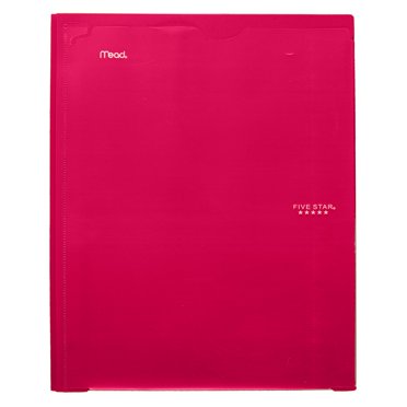 Five Star School Paper Folder, 2-Pocket Stay-Put Plastic, Red (72109 ...