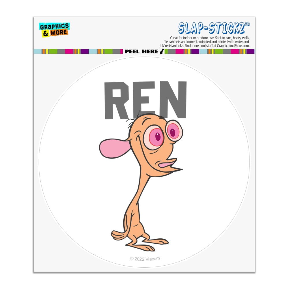 Ren and Stimpy Show Collegiate Ren Automotive Car Window Locker Circle ...