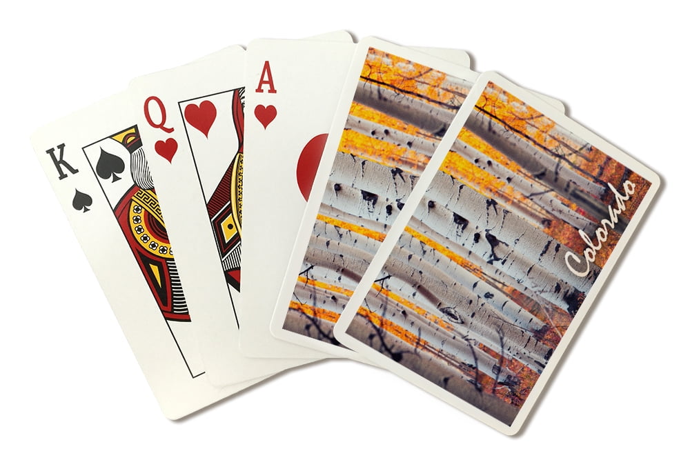Colorado, Aspen Trees, Fall Colors, Lantern Press, Premium Playing ...