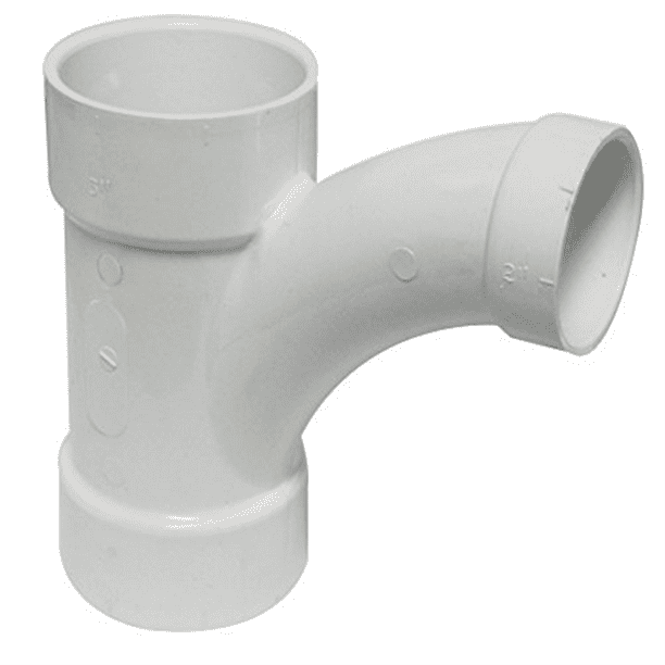 Canplas 194327 PVC DWV Long Turn TY, 3 x 3 x 2-Inch, White - Walmart ...