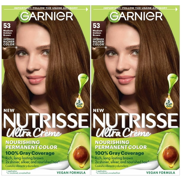 Garnier Hair Color Nutrisse Nourishing Creme 53 Medium Golden Brown ...
