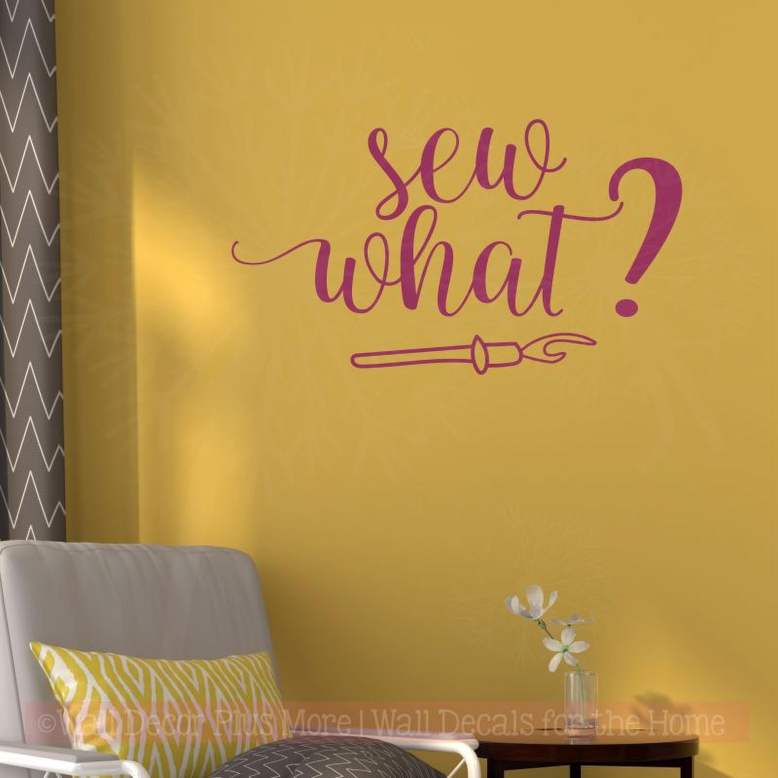 Seamstress Wall Stickers Decor Sew What Vinyl Decals Lettering Crafting ...