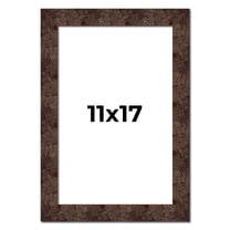 11x17 Frame Brown Burl Real Wood Picture Frame Width 1.625 Inches ...