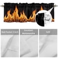 Abstract Yellow Flame Kitchen Valances for Windows 60x18 Inch Kitchen ...