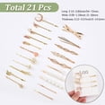 6 Bags 6 Styles Zinc Alloy Hair Bobby Pins Hair Accessories for Women ...