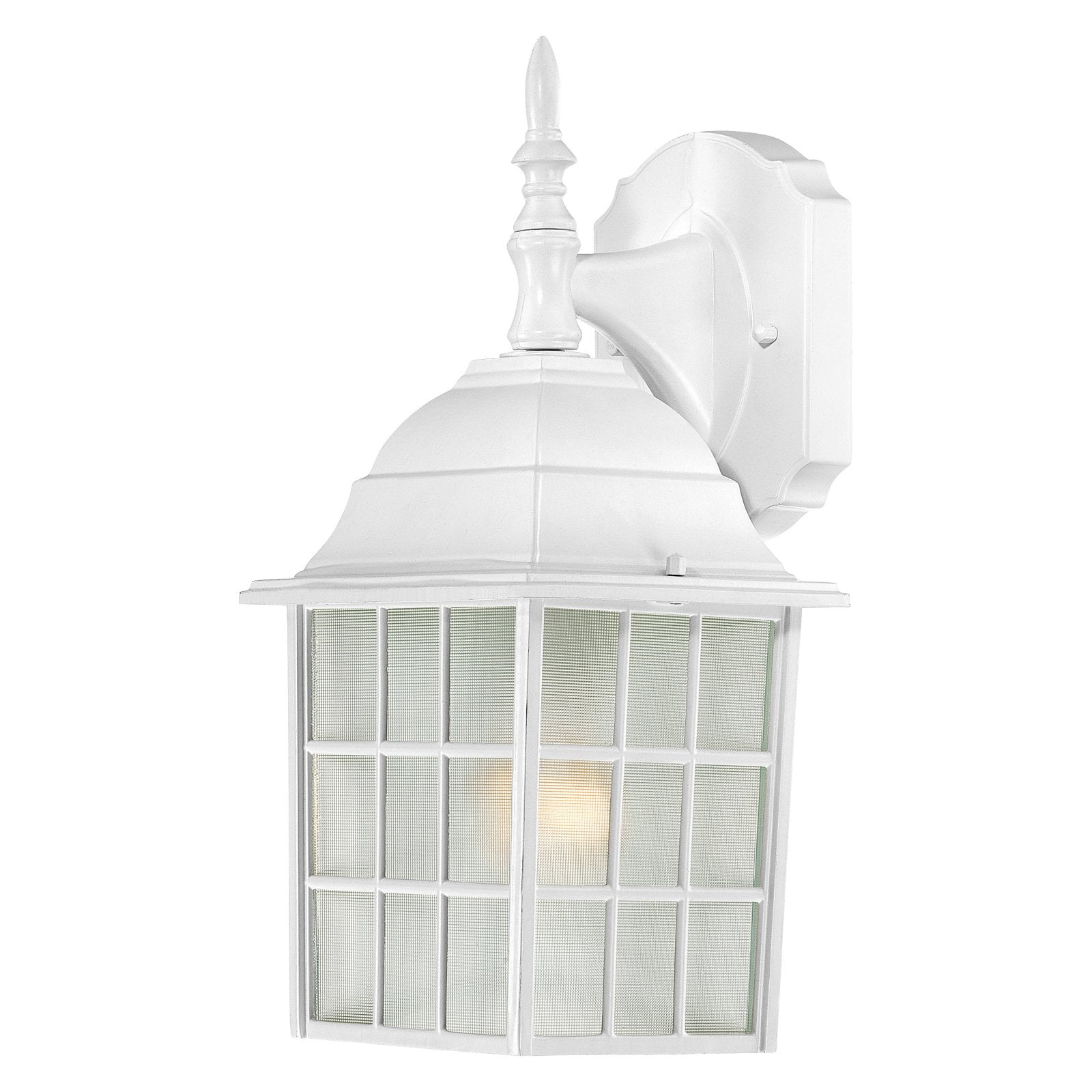 Adams - 1 Light - 14" Outdoor Wall W/ Frosted Glass - Walmart.com