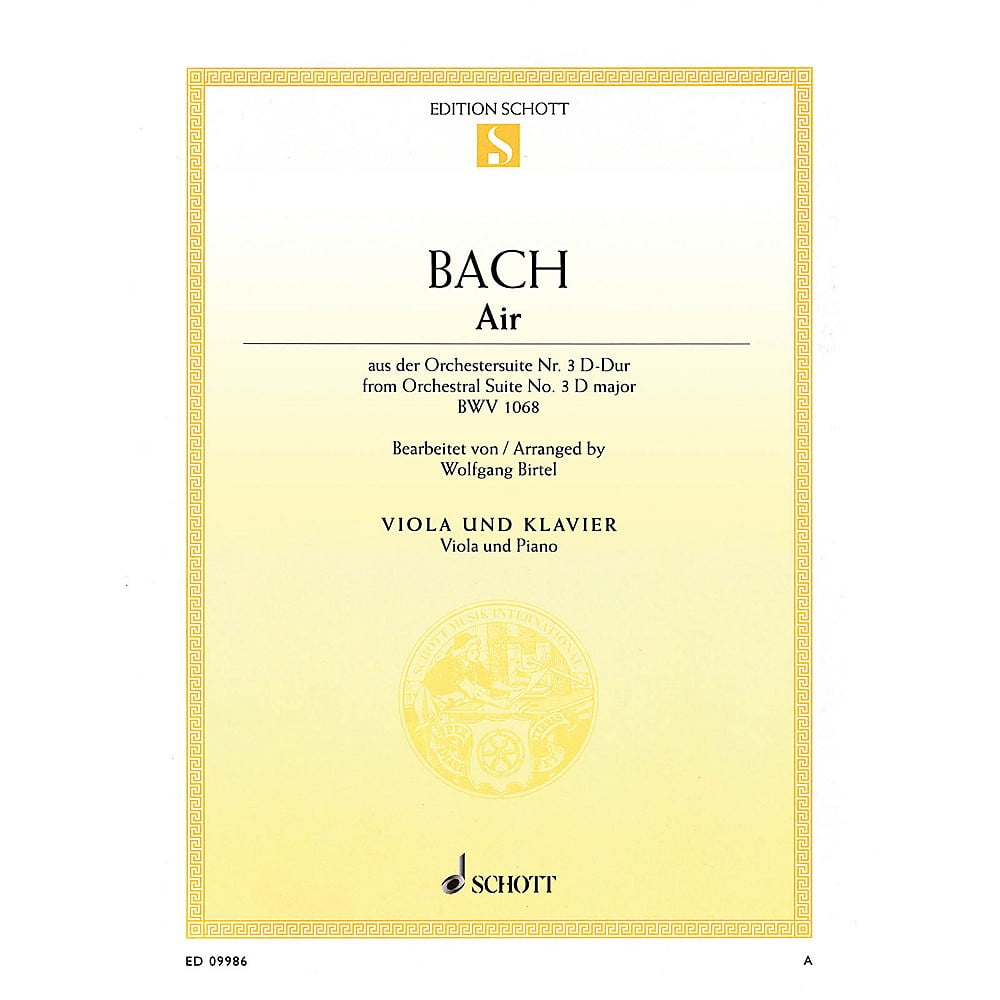 Schott Air in D Major from Orchestral Suite No. 3, BWV 1068 String ...