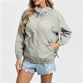AherBiu Rain Jacket for Women Lightweight Waterproof Zip up Hooded ...