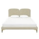 CosmoLiving by Cosmopolitan Coco Upholstered Bed Frame, Queen, Ivory ...
