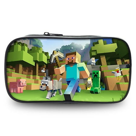 Minecraft Pencil Case Kids Students Pen Pouch Zipper Stationery Bag ...