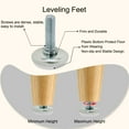 Unique Bargains M8 x 0.98'' x 1.18'' Leveling Feet Adjustable Leveler ...