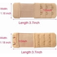 Women's Bra Extenders 2 Hook 1/2 Inch, Skin Color, Soft Stretchy Back ...