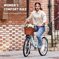 Viribus Women's 24 Inch Comfort Bike - City & Beach Cruiser, Mint, with Basket & Rack - Walmart.com
