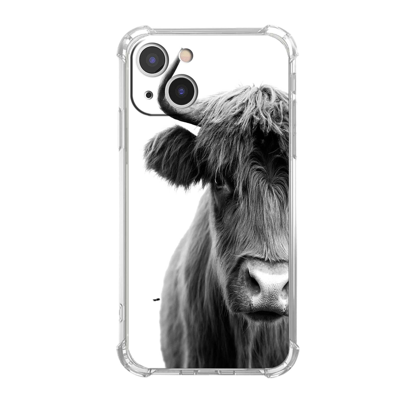 Steppe Cow Case for iPhone 13,Aesthetic Art Design Pattern Soft Full ...