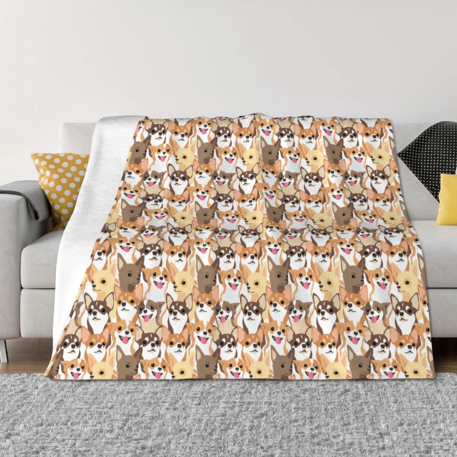 Fotbe Cute Puppy Manta de Franela con Estampado, Manta Ultrasuave para ...