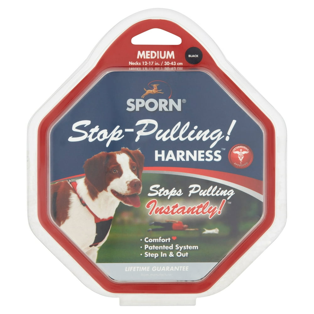 Sporn Stop-Pulling! Dog Harness, Medium, Black - Walmart.com - Walmart.com