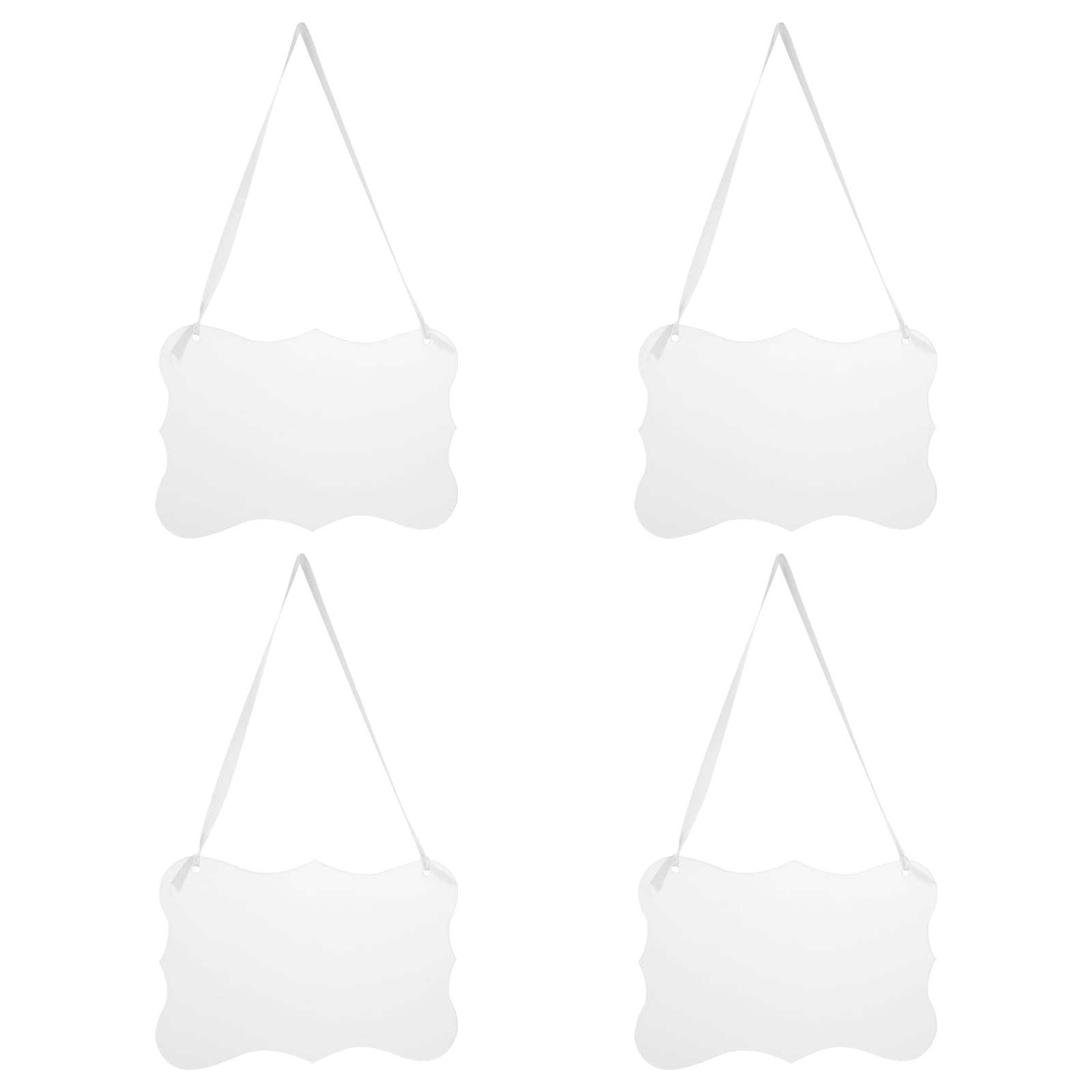 NUOLUX 4pcs DIY Clear Signs Blank Acrylic Hanging Signs Elegant Wedding ...