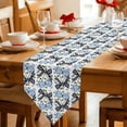 Blue Cherry Table Runner Linen Burlap Table Runner 48 Inches Long ...