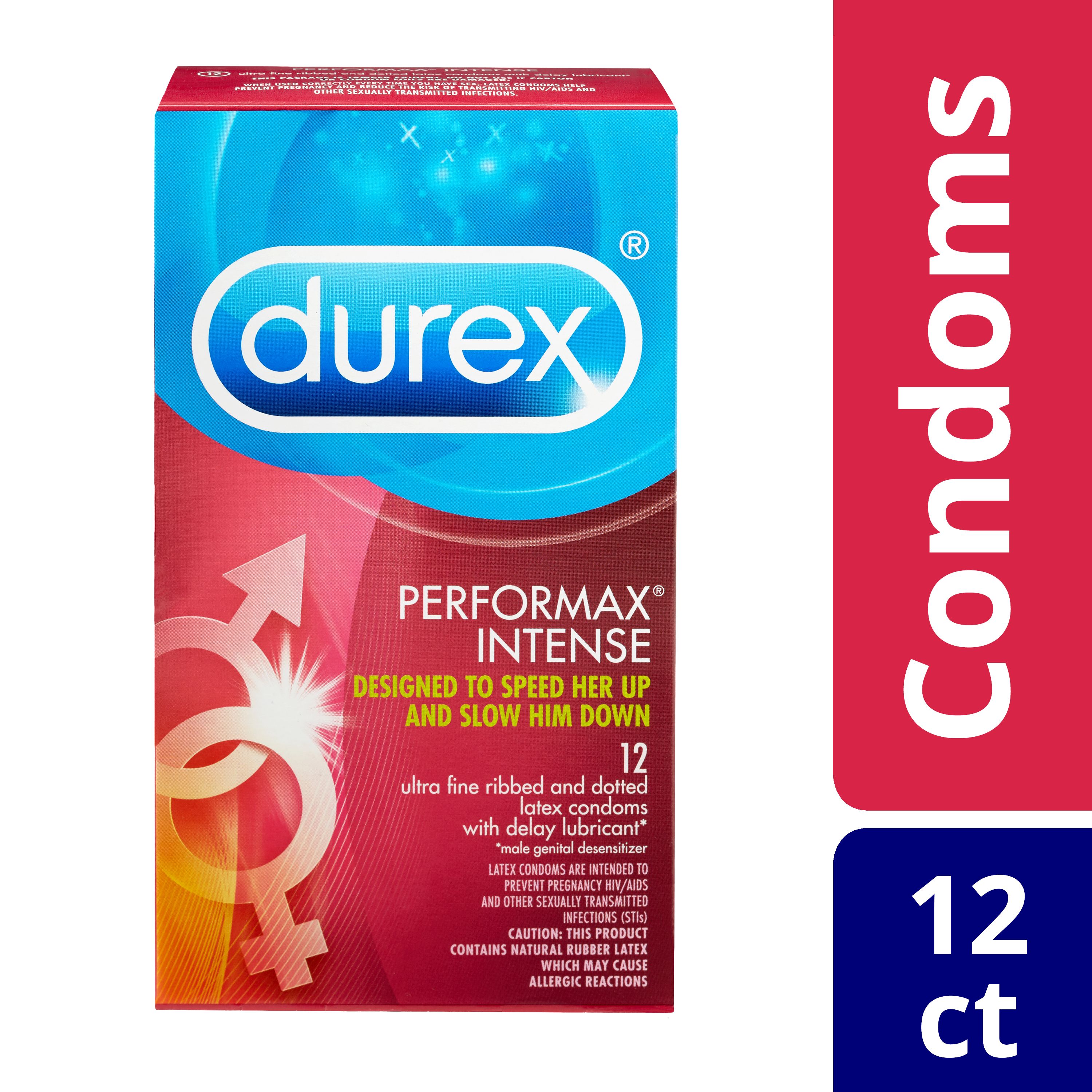 Durex Performax Intense Ultra Fine Ribbed And Dotted Condoms With
