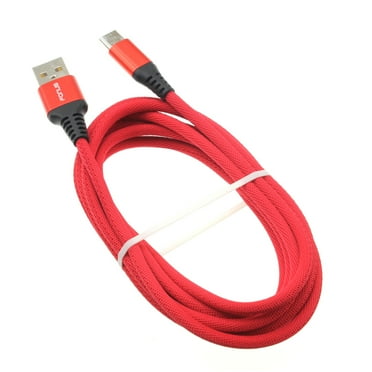 Type-C Red 6ft USB-C Cable for Samsung Galaxy Note 20 Ultra Phones ...