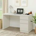 YIGOBUY 53 inch Computer Desk with File Drawers (White Oak) - Walmart.com