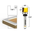 Yonico 3 Bit 5/8" Diameter Flush Trim Template Router Bit Set - 1/4 ...