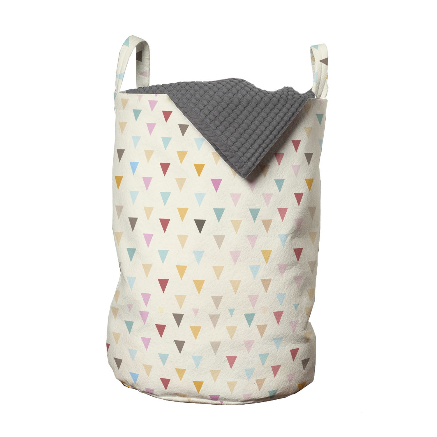 Geometric Laundry Bag, Pattern of Minimal Style Colorful Triangles in ...