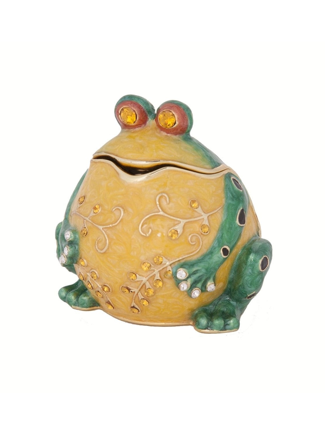 Luxury Giftware by Jere 'The Bullfrog Trinket' Green/Yellow Metal ...