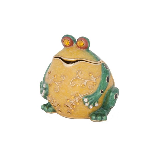 Luxury Giftware by Jere 'The Bullfrog Trinket' Green/Yellow Metal ...