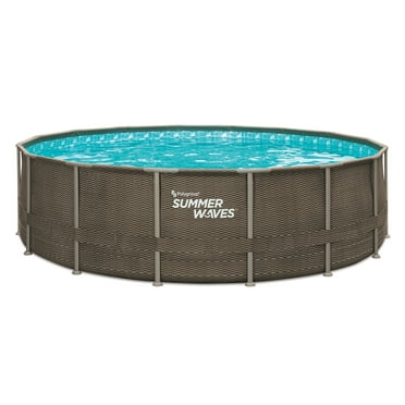 Summer Waves 18 ft Quick Set Above Ground Pool, Round, Blue, Ages 6 ...