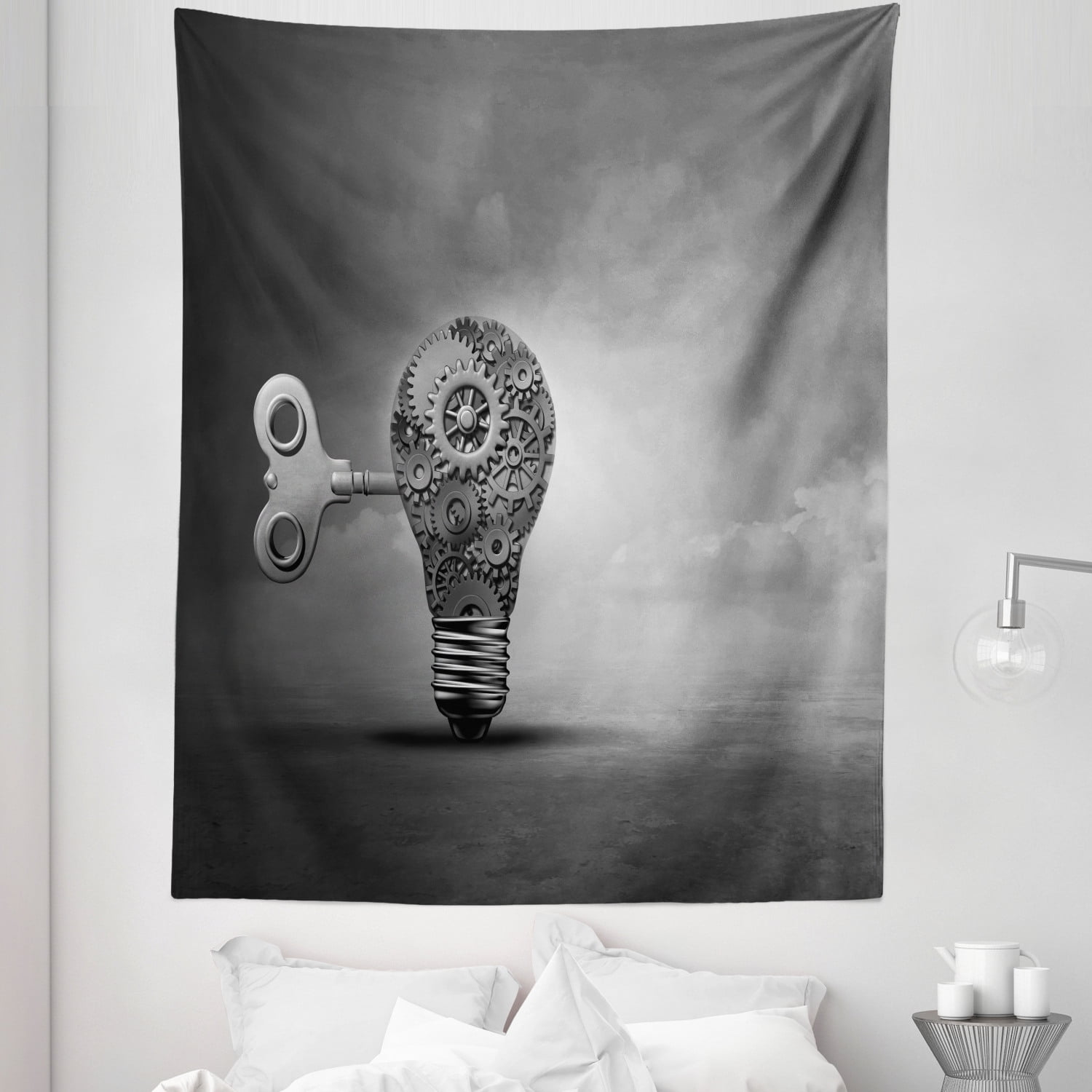 Engineering Theme Tapestry, Techno Mechanic Inspired Gear Key ...