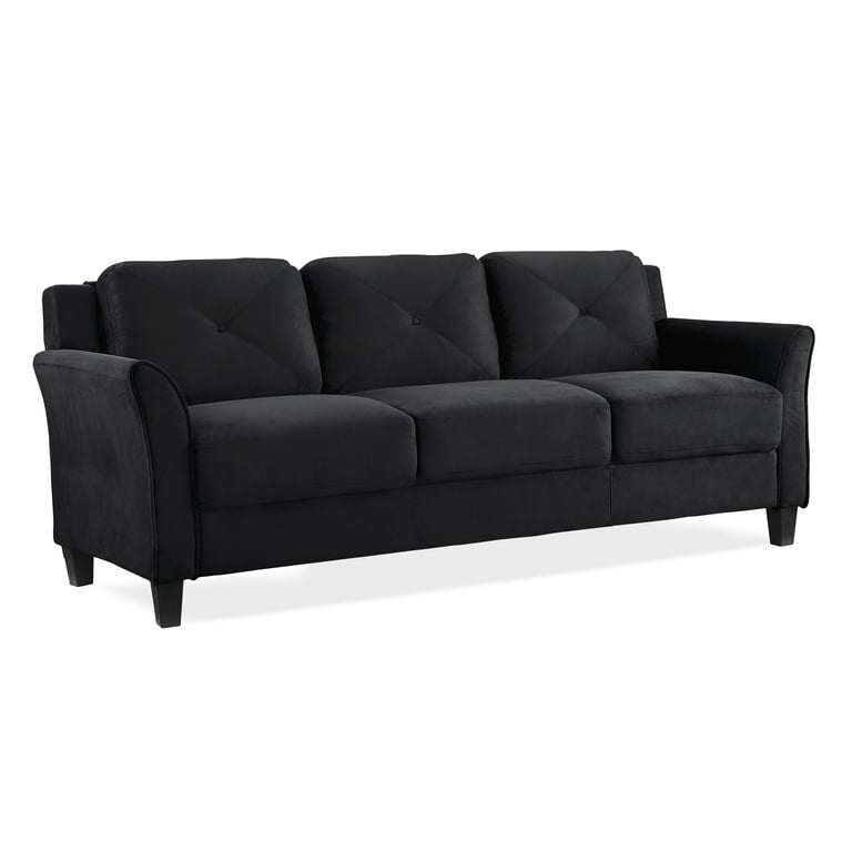 Lifestyle Solutions Highland Sofa with Curved Arms Black CCHRFKS3M26BKVA